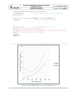 3DoF Helicopter Trim , Deceleration manouver simulation, Stability | PDF