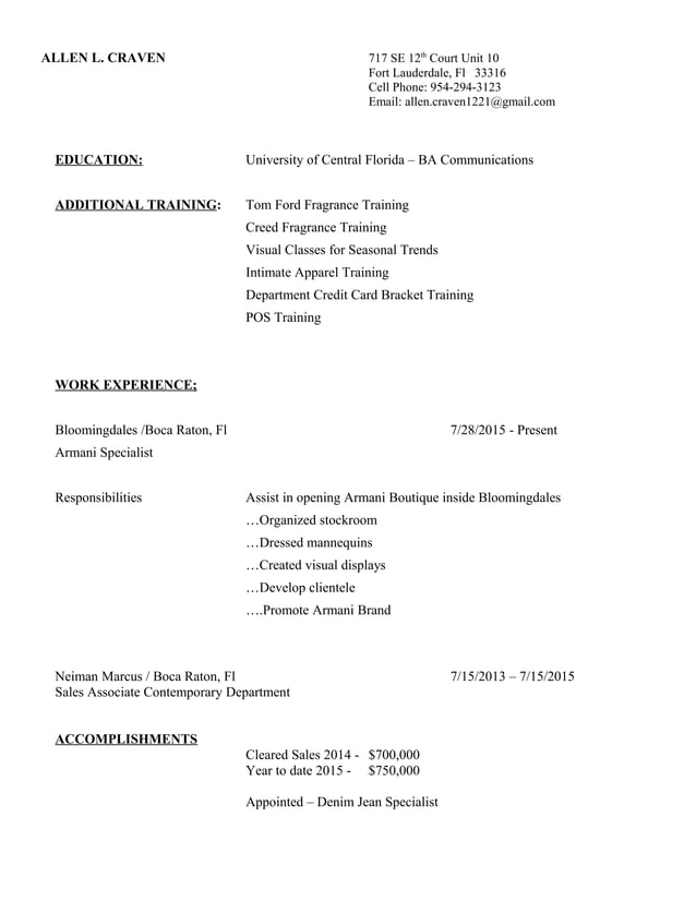 Allens Resume updated | PDF