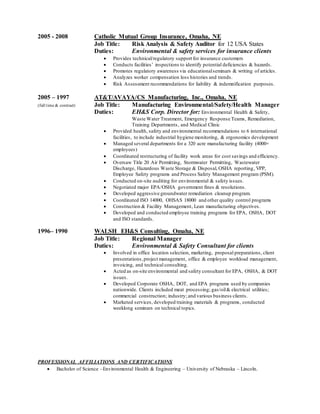 Resume 2016 | DOCX | Environmental Services Industry | Industries