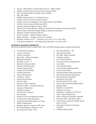 Resume 2016 | DOCX | Environmental Services Industry | Industries