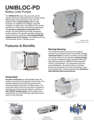 UNIBLOC-PD & GP Pump Brochure | PDF