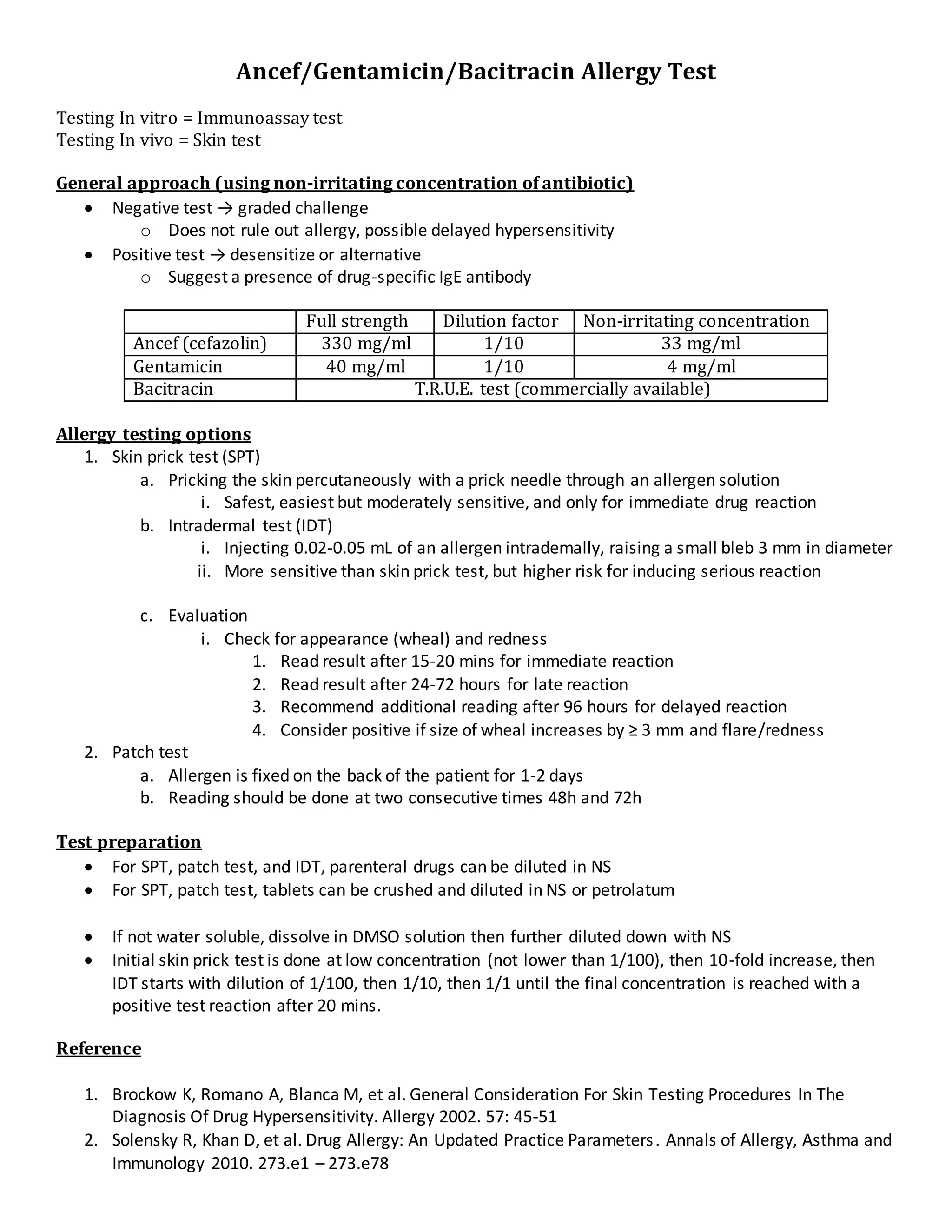 Compounding 2 - Allergy skin test | DOCX