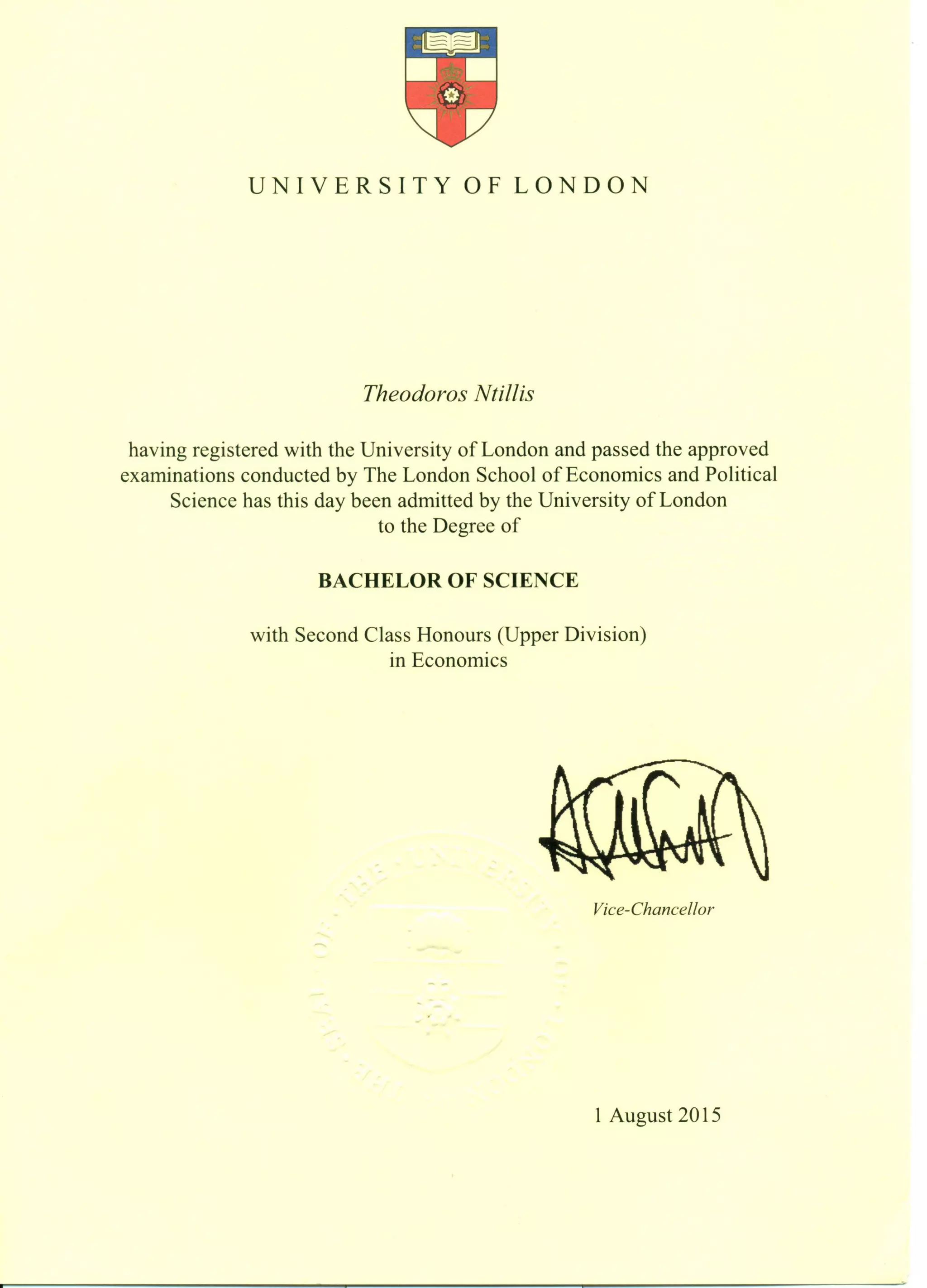 BSc Certificate | PDF