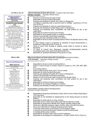 CV Rana Riasat Ali[PDF] | PDF | Business Accounting & Finance | Business