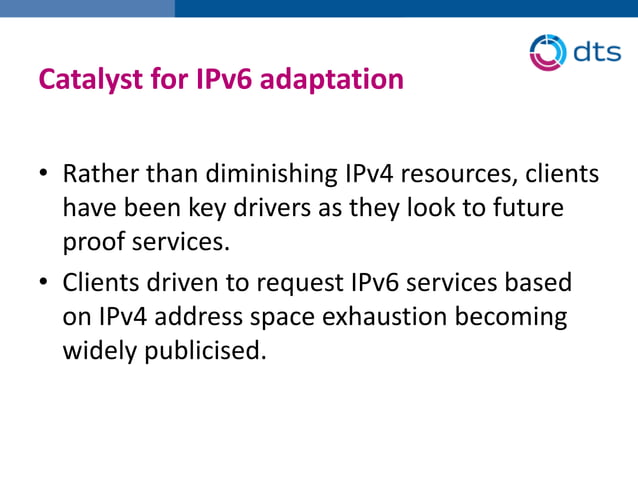 IPv6 Summit Powerpoint | PPTX