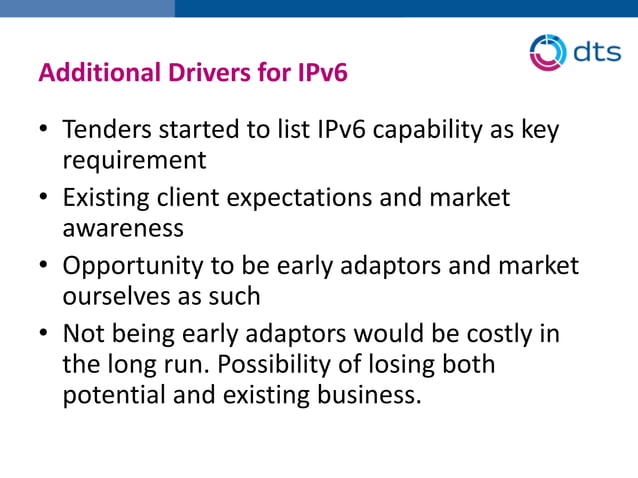 IPv6 Summit Powerpoint | PPTX