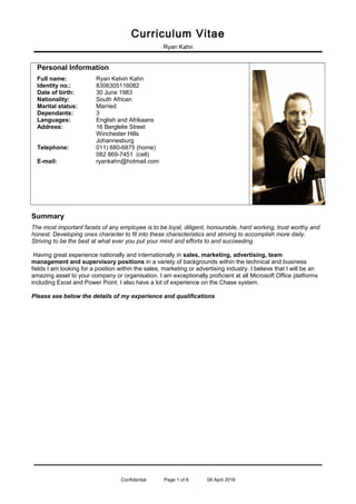 Ryan_Kahn_CV_2015 | PDF