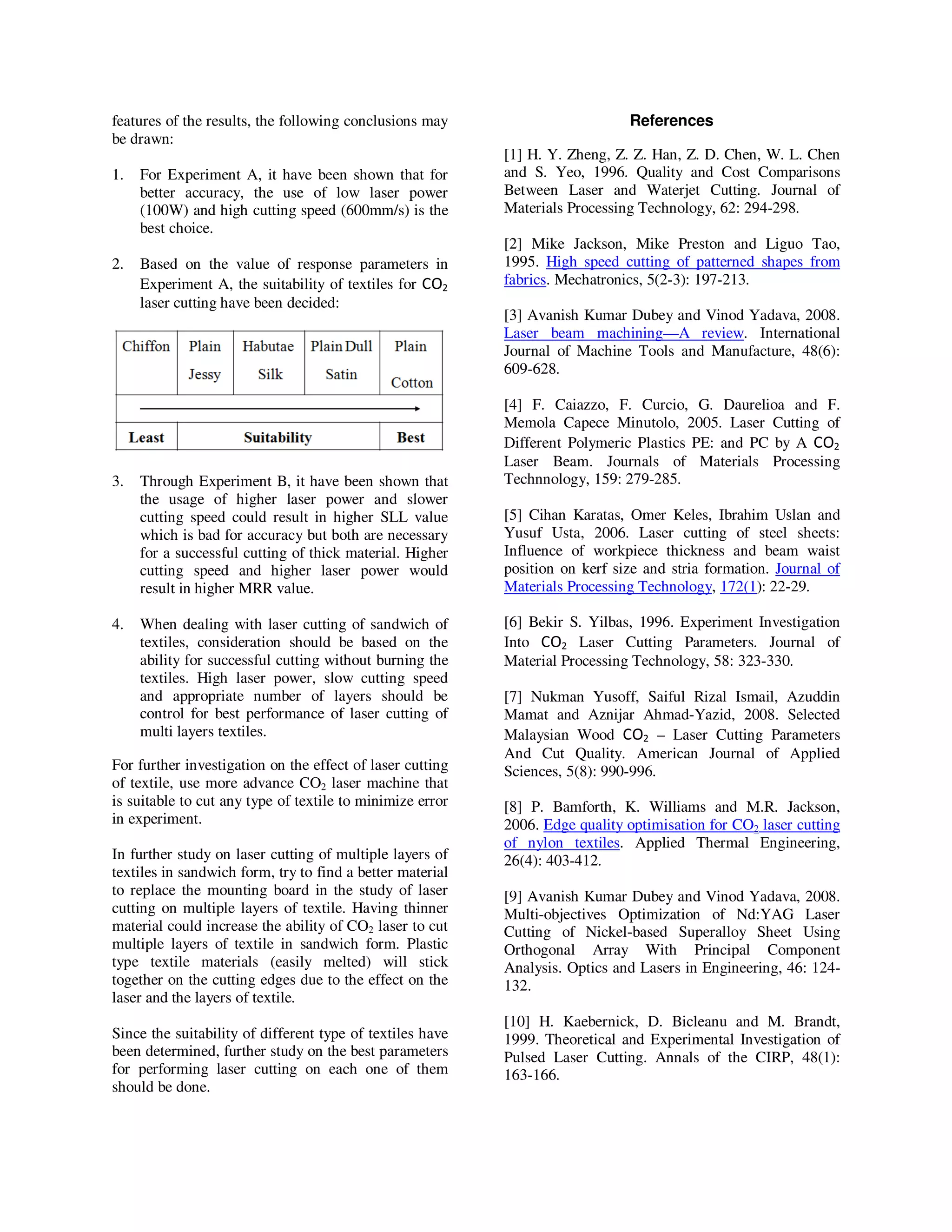 P201 - A STUDY ON LASER CUTTING OF TEXTILES | PDF