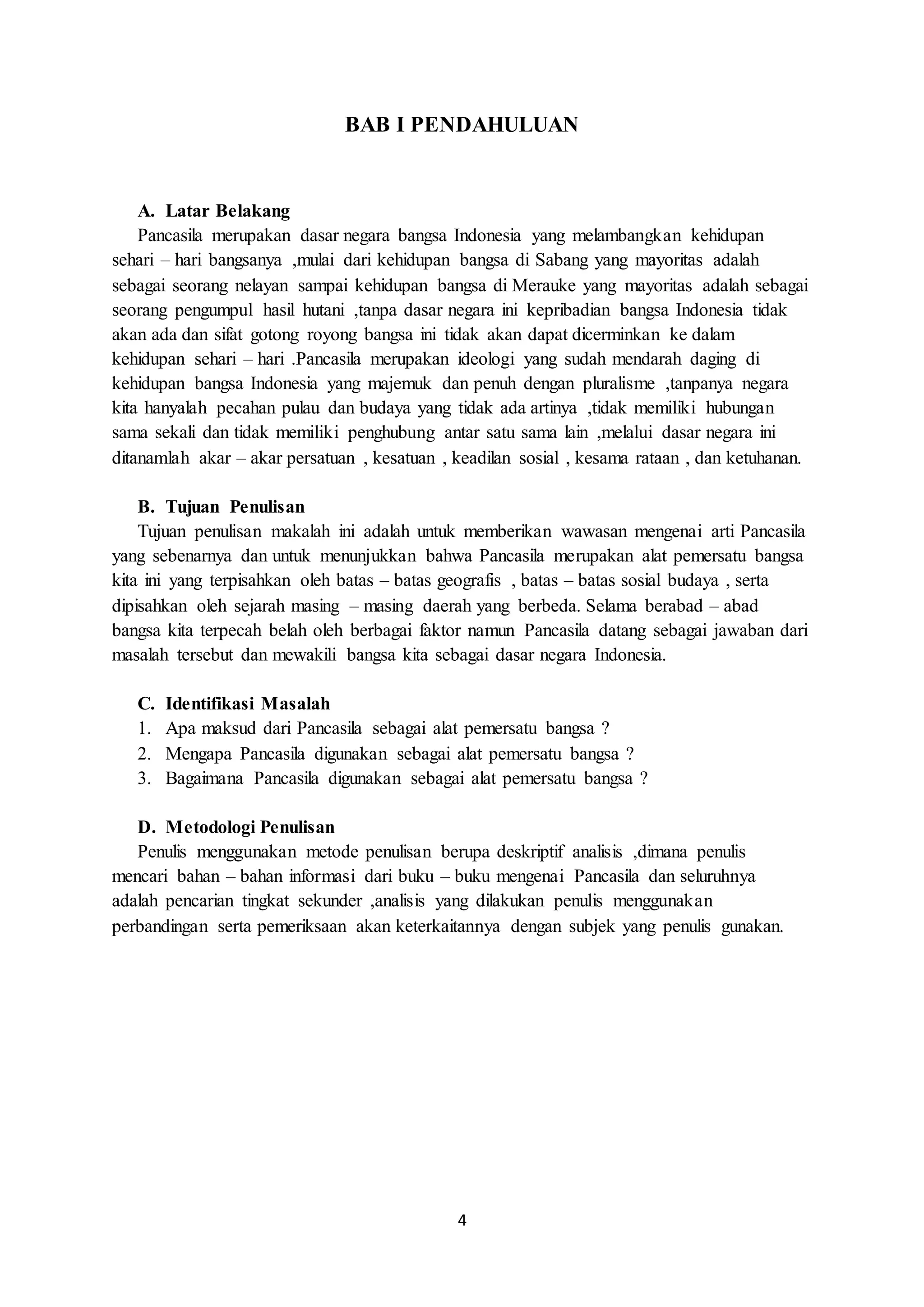 PANCASILA SEBAGAI ALAT PEMERSATU BANGSA | DOCX