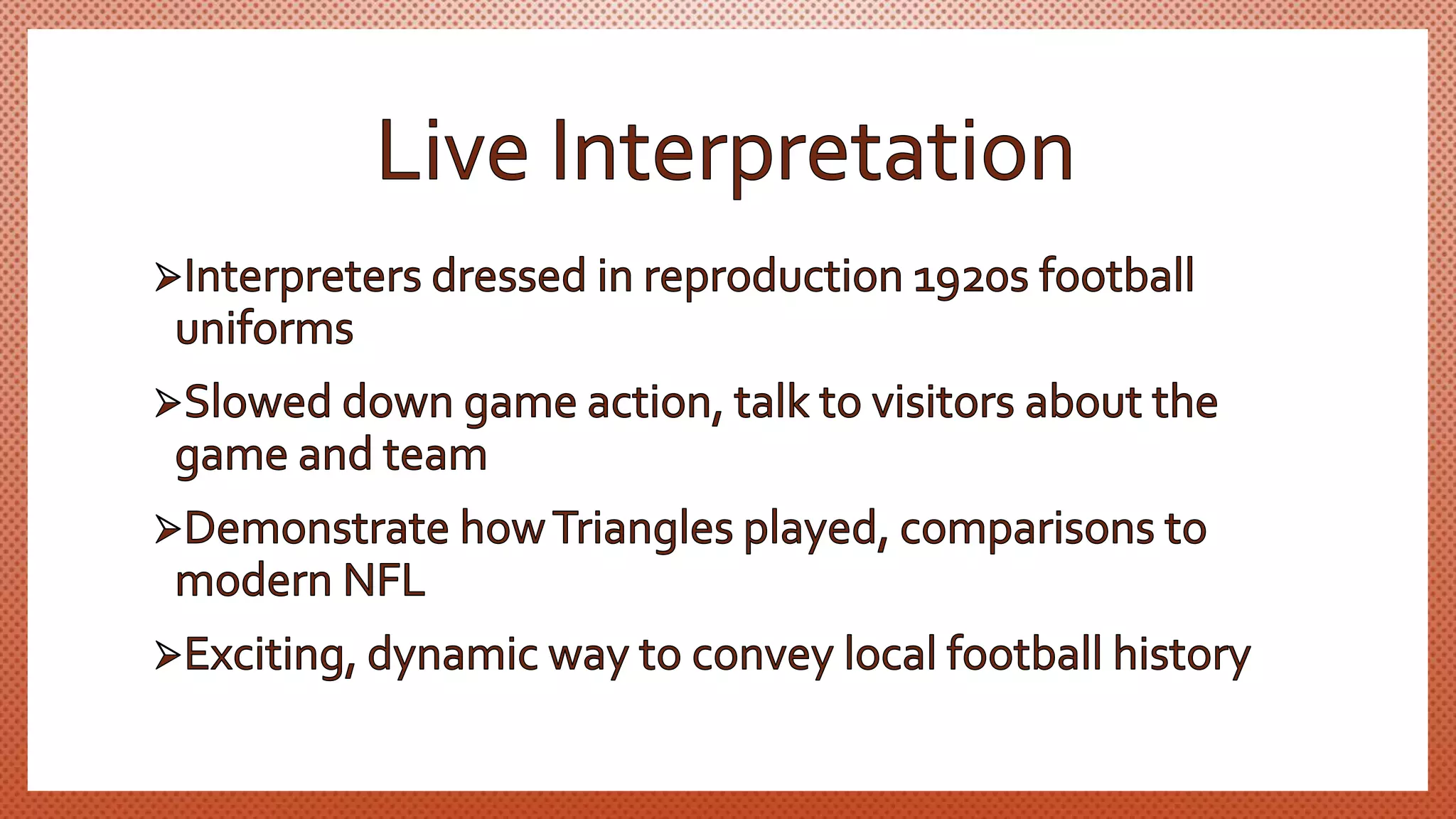 Triangle park interpretive plan | PPT