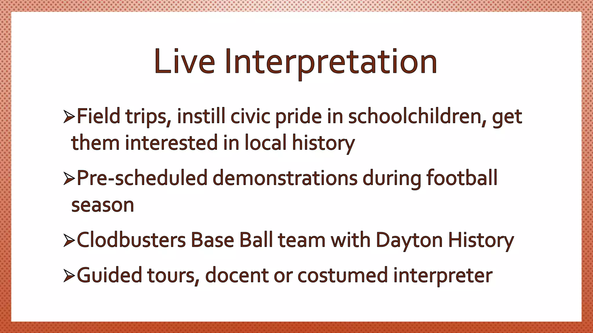 Triangle park interpretive plan | PPT