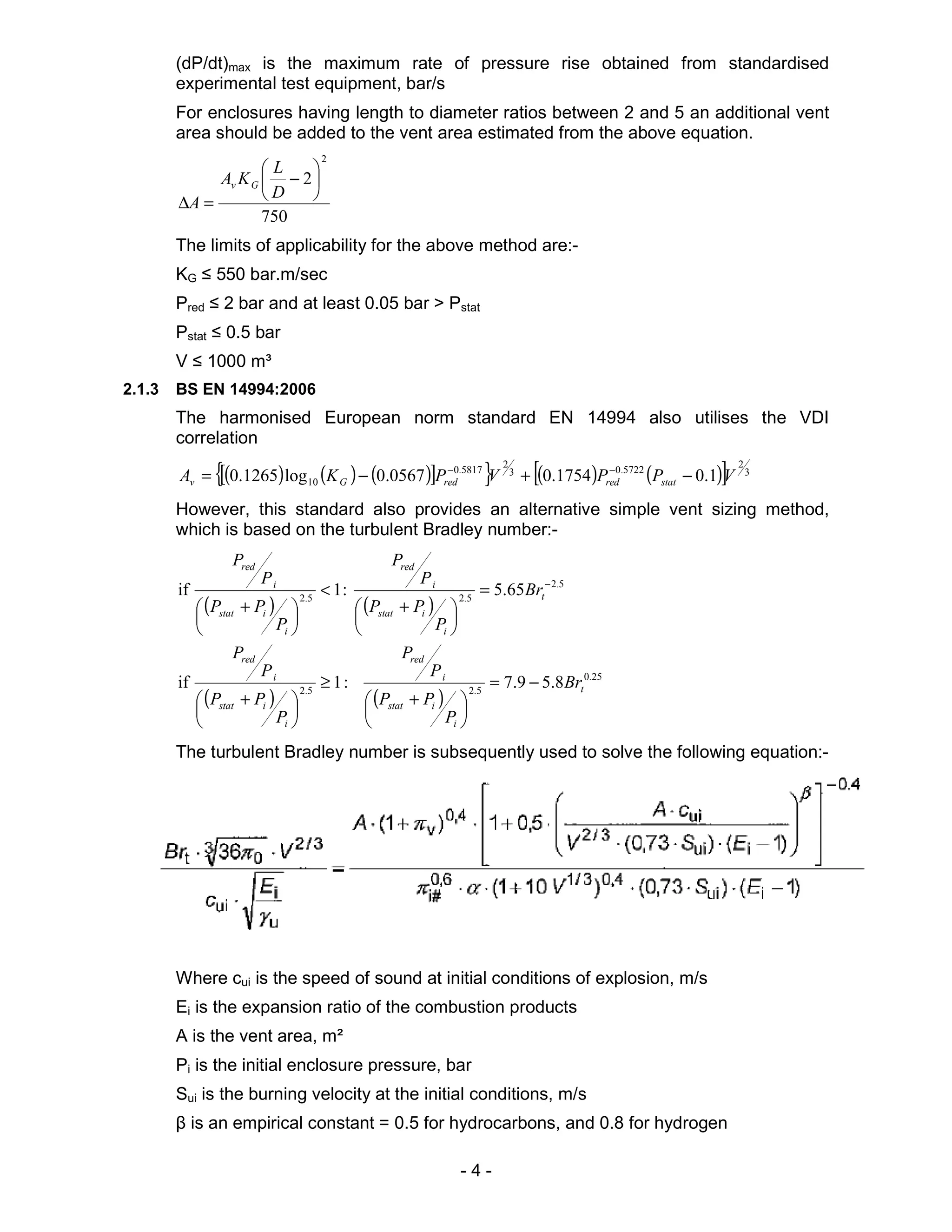 Dust explosion sizing comparison | PDF
