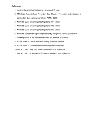 Dust explosion sizing comparison | PDF