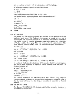 Dust explosion sizing comparison | PDF