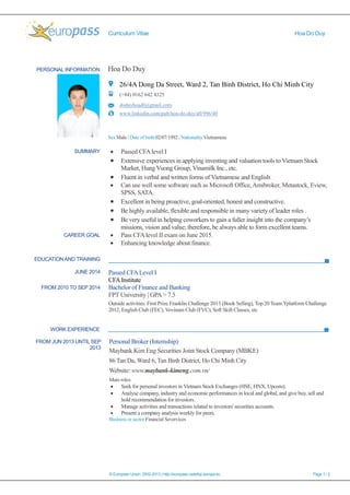 DoDuyHoa_CV | PDF