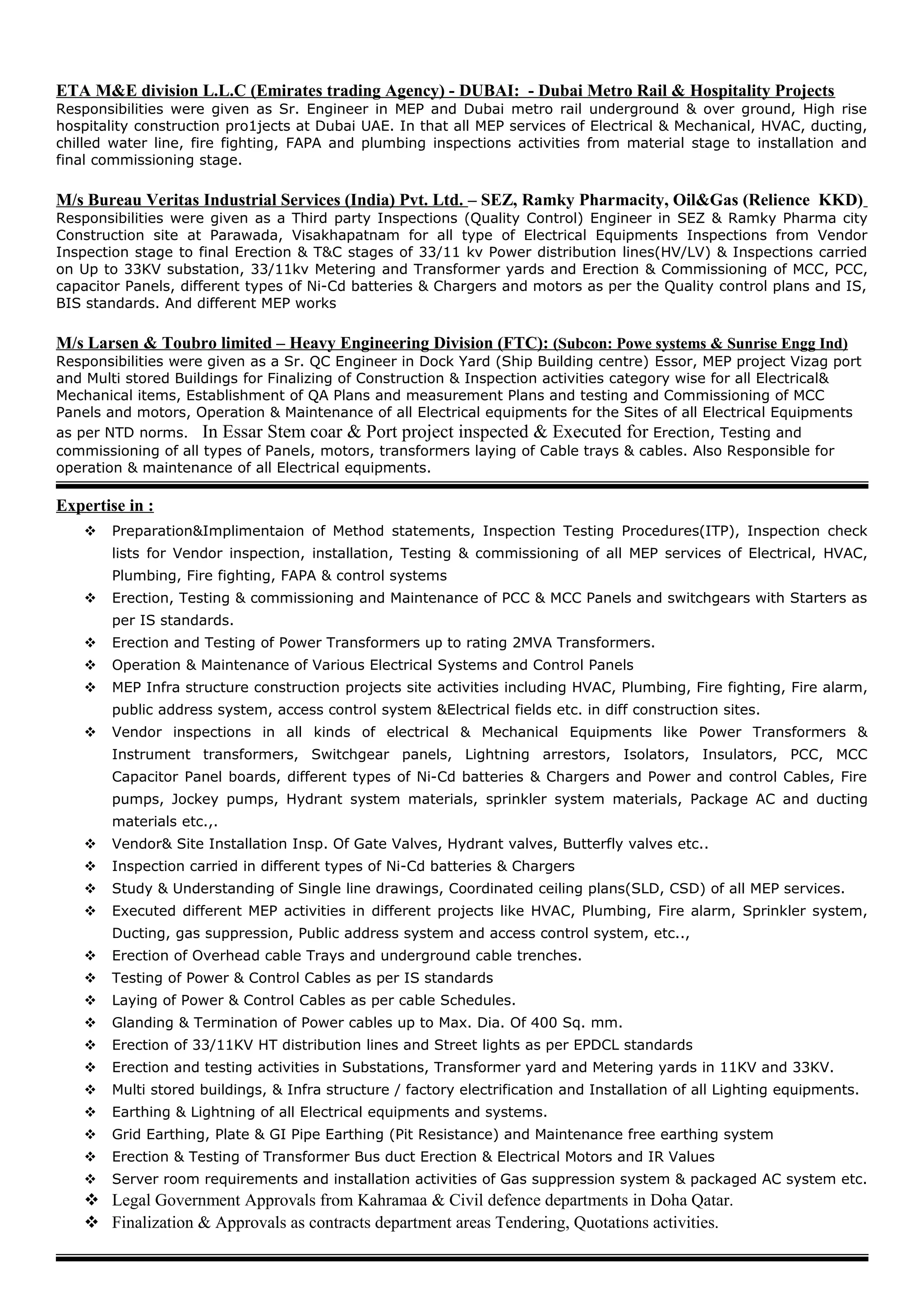 Resume Sivakumar SKTJ | DOC