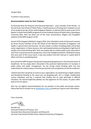 RecommendationLetter-AmirTaubayev | PDF