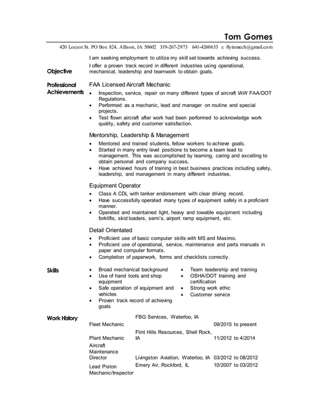 Tom's resume 2015 | PDF
