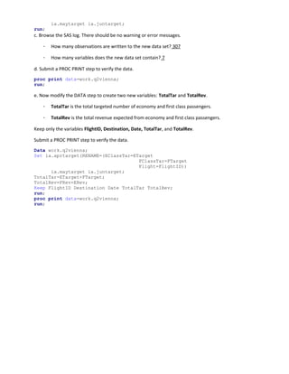 SAS writing example | DOC