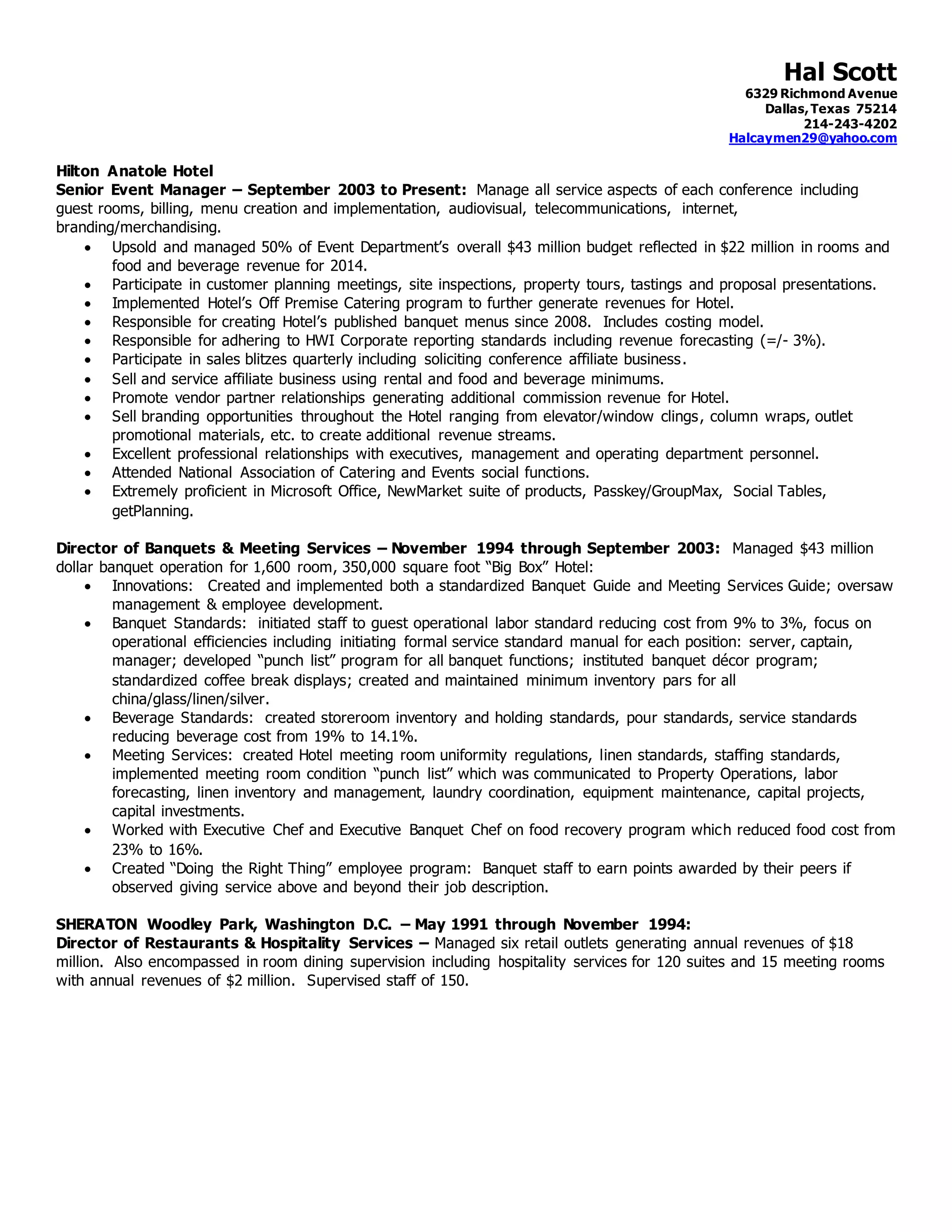 Hal Scott Resume | DOCX