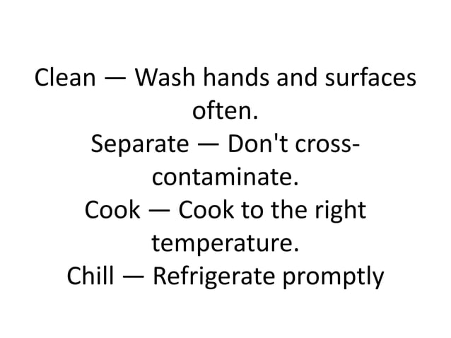 Basics of Handling Food Safely | PPTX | Cooking | Food & Drink