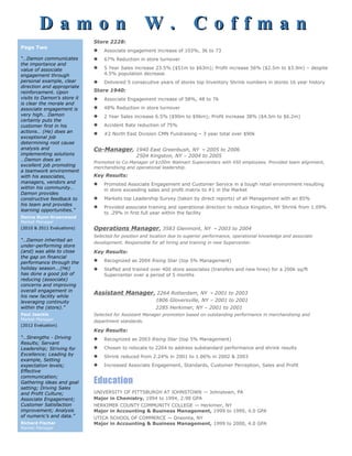Damon W Coffman Resume 11-23-14 update | DOC