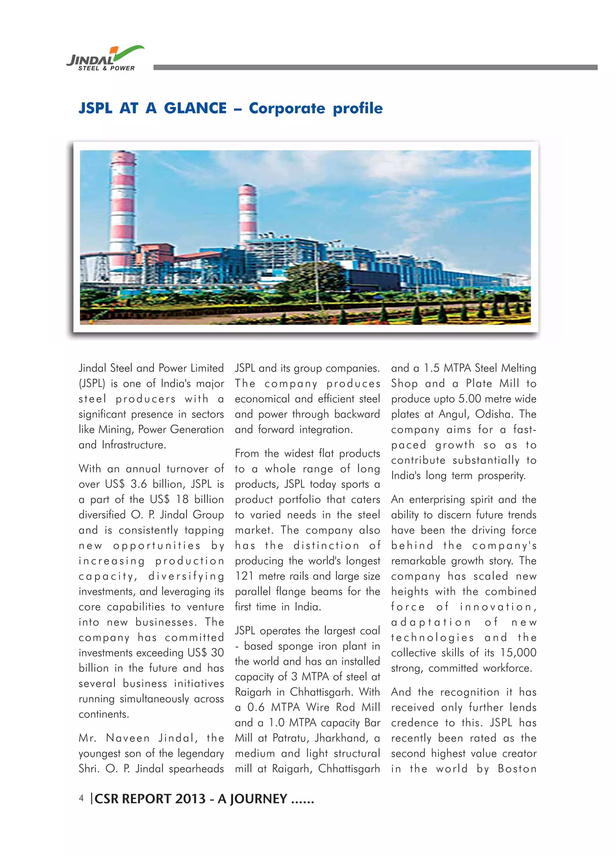 CSR INITIATIVES AT JSPL BARBIL - A JOURNEY.. | PDF