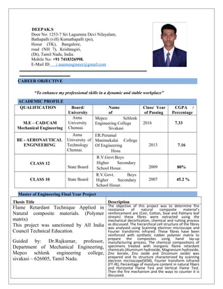 deepak resume updated 2016 march | DOC