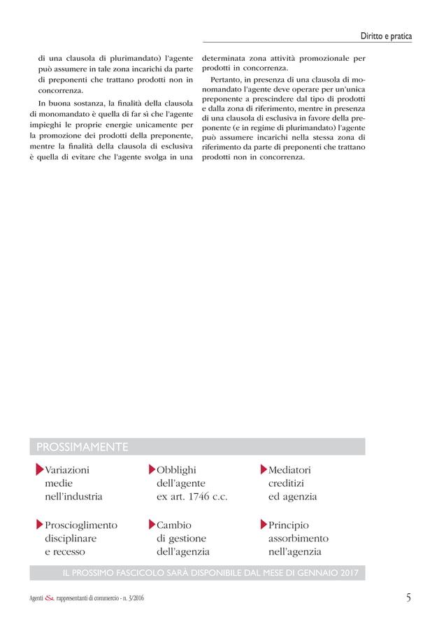 La differenza tra agente monomandatario e agente in esclusiva | PDF