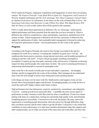 PACE Summary | PDF | Human Resources | Business