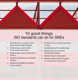 10 GOOD THINGS ABOUT STANDARDS FOR SMEs | PDF