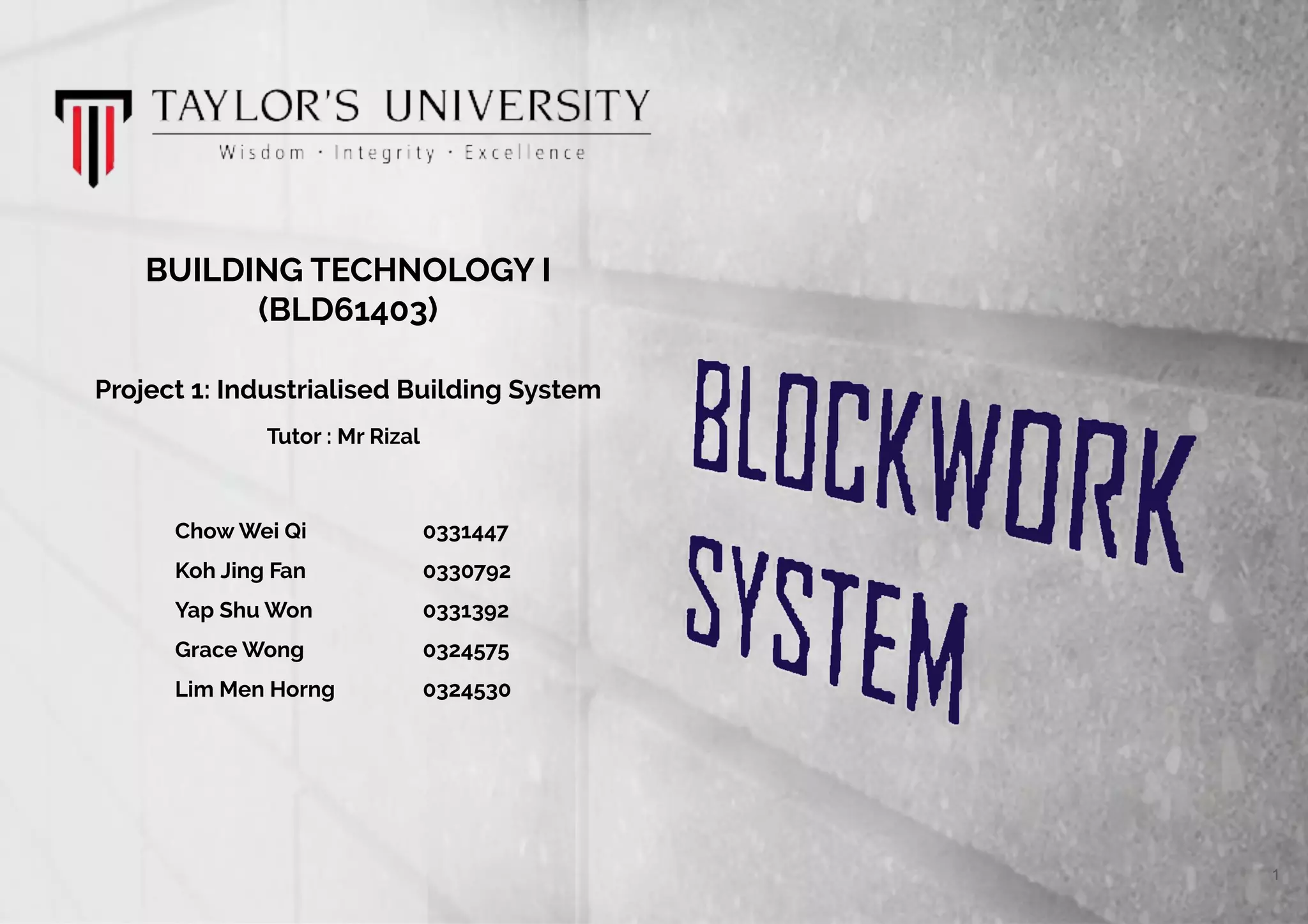 Building Technology I : Project 1 : IBS | PDF