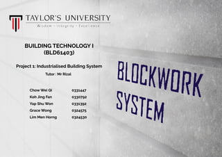 Building Technology I : Project 1 : IBS | PDF