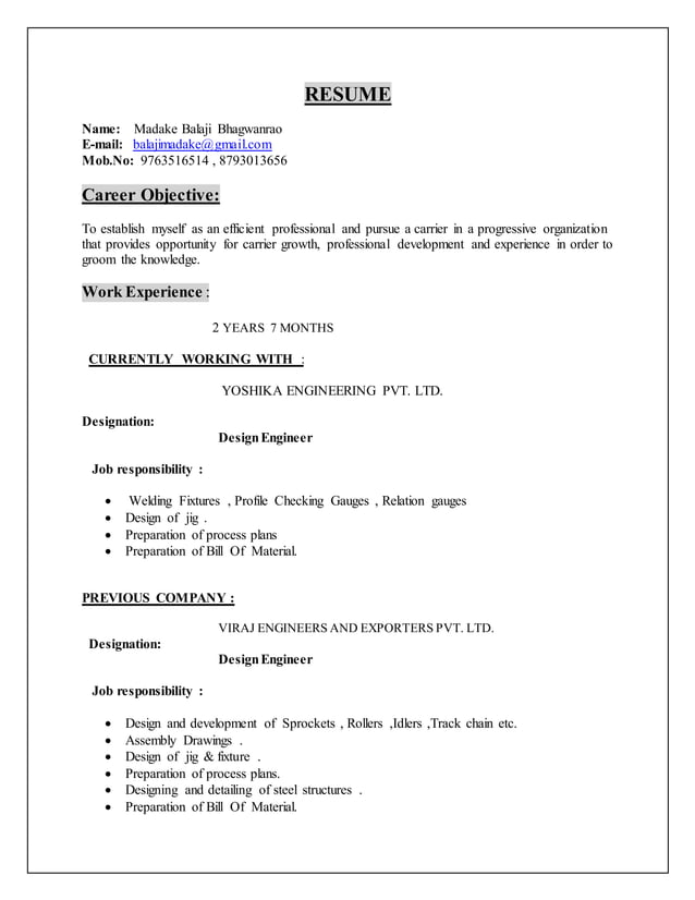 Balaji Resume | DOCX