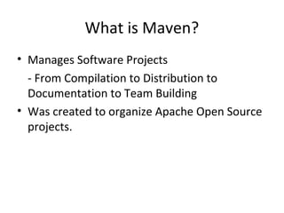 Maven | PPT | Programming Languages | Computing