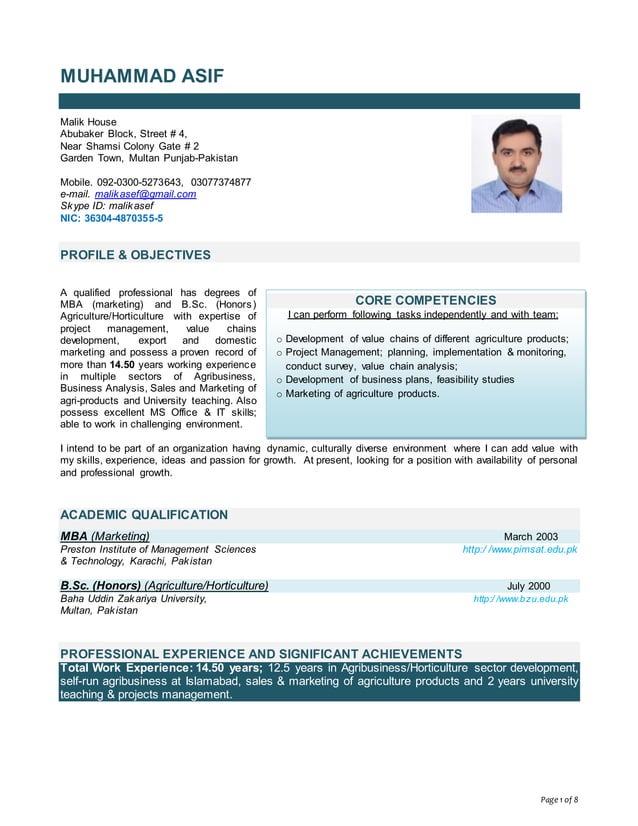 Asif's CV for Linkedin 2 | PDF