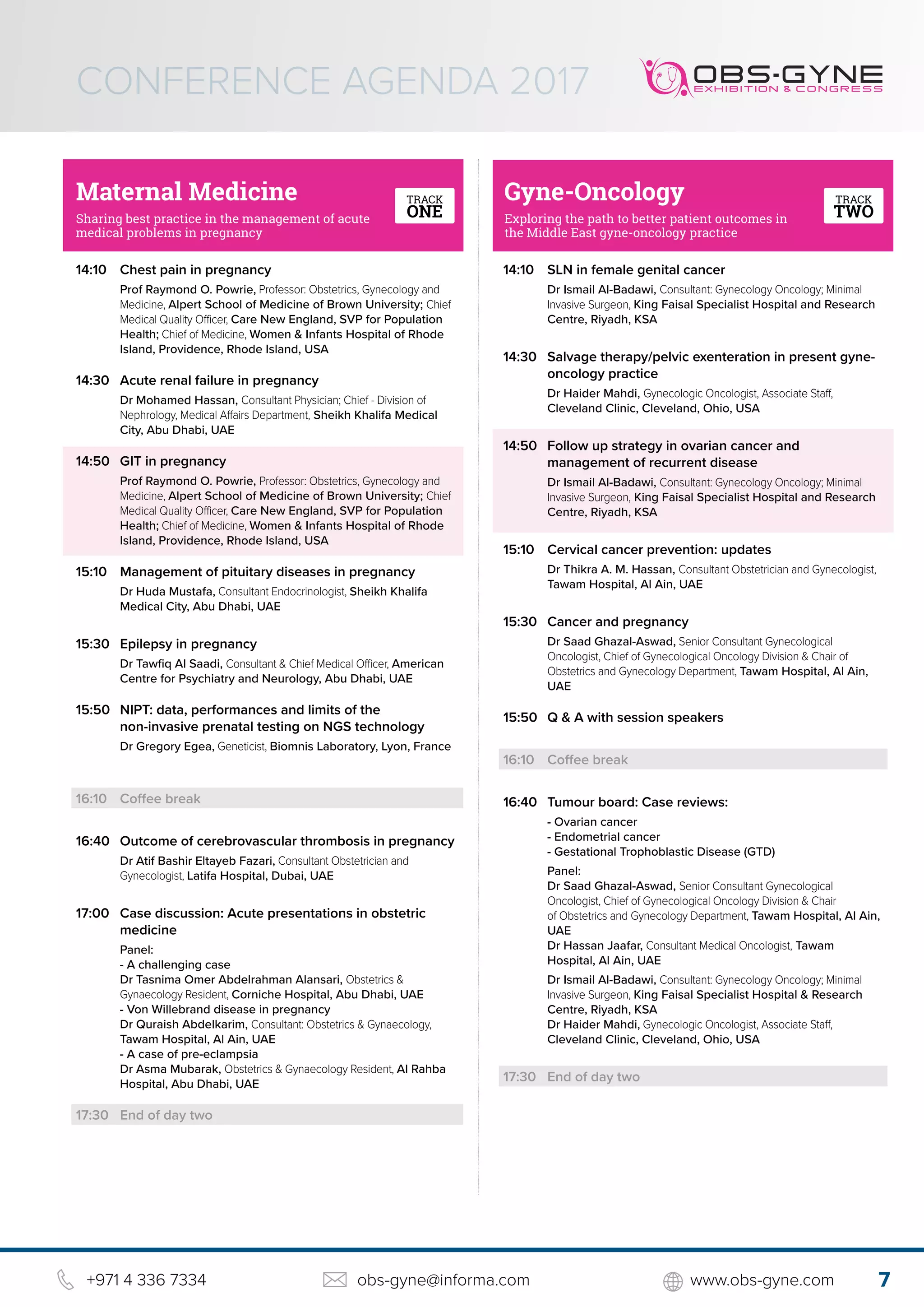 obsgyne - conference - A4 - 16pp - Feb16 | PDF