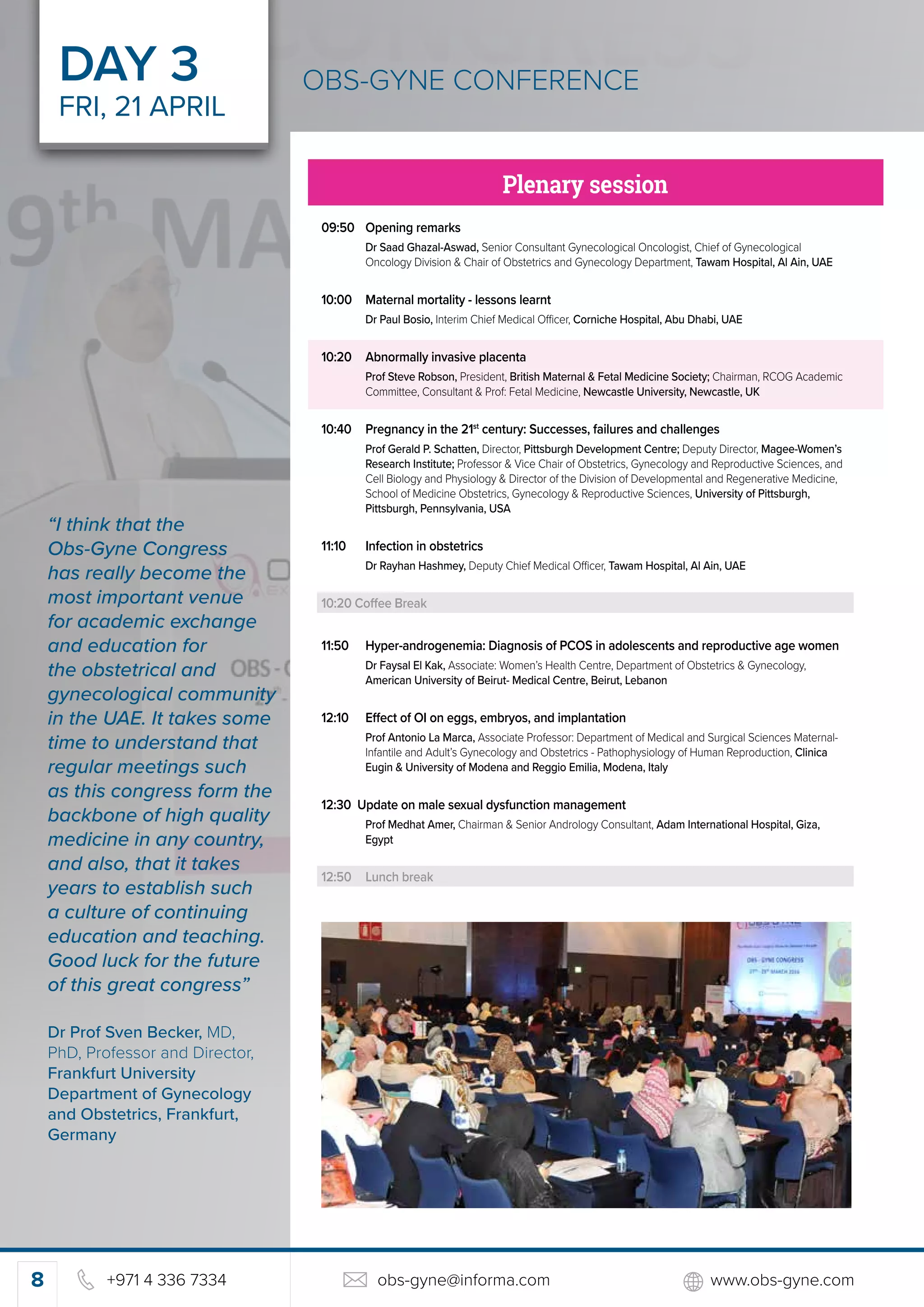 obsgyne - conference - A4 - 16pp - Feb16 | PDF