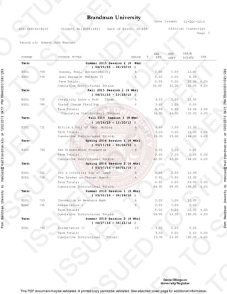 Doctoral Transcript | DOCX