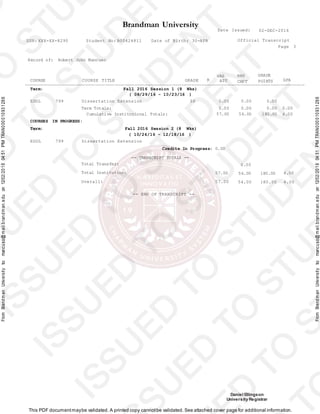 Doctoral Transcript | DOCX