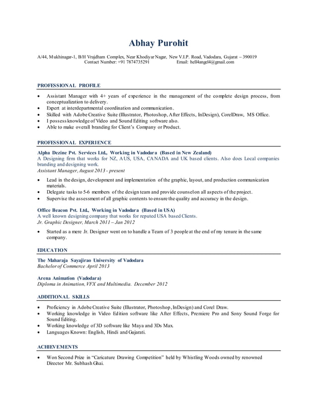 ABHAY PUROHIT-Resume | PDF