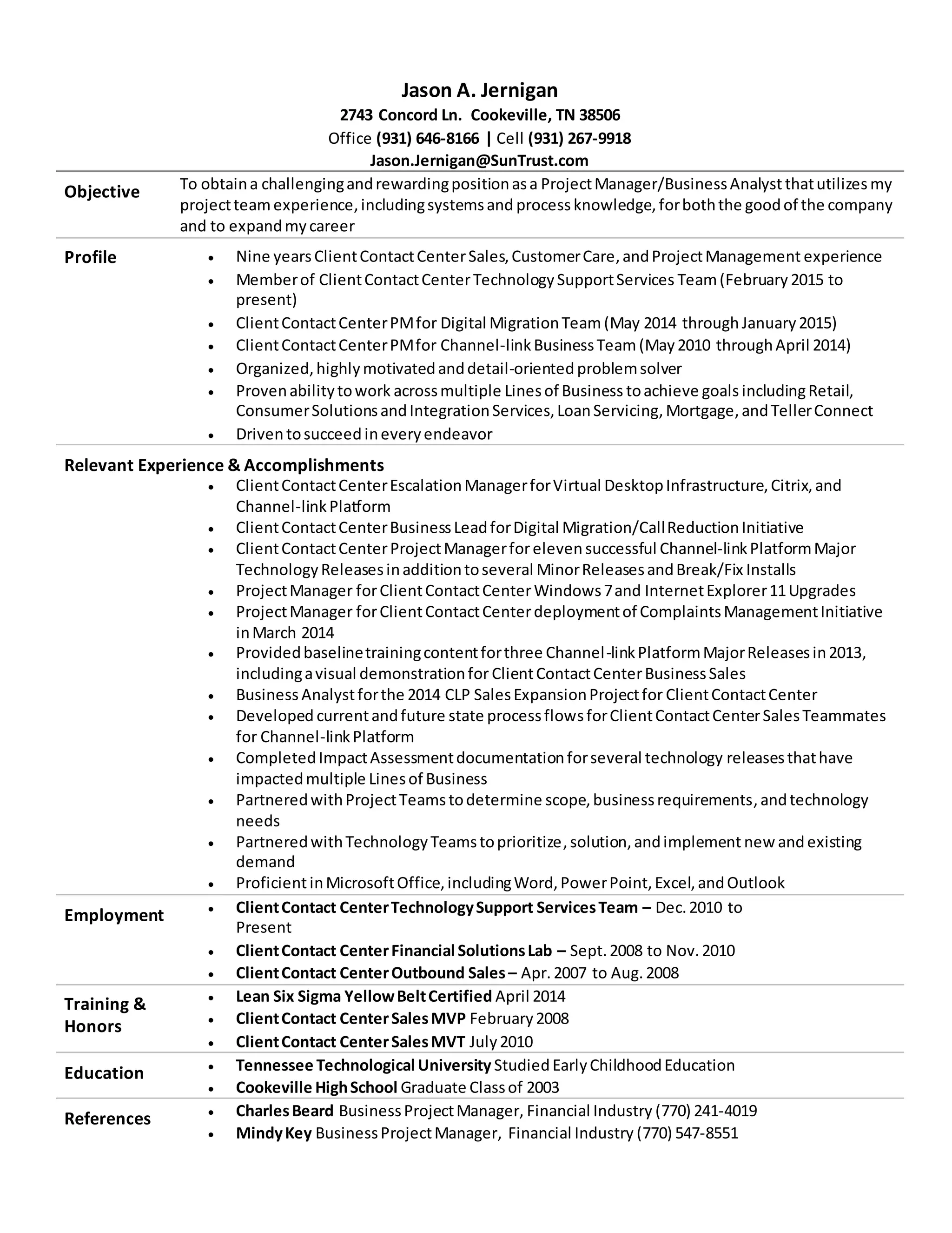 Jason Jernigan Resume | DOCX