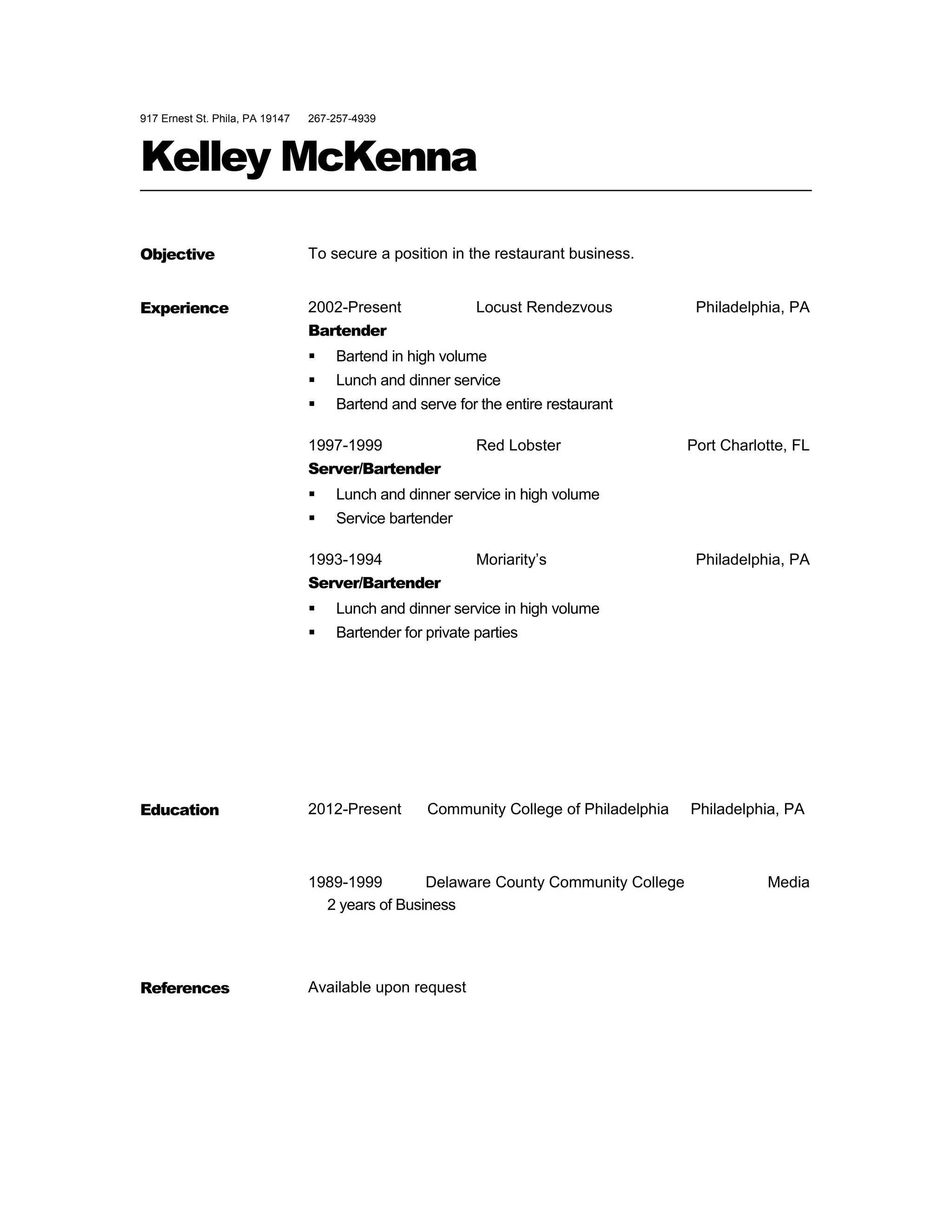 Resume1 | DOC