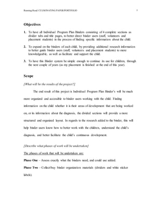 Culminating Project Proposal - Paper | DOCX