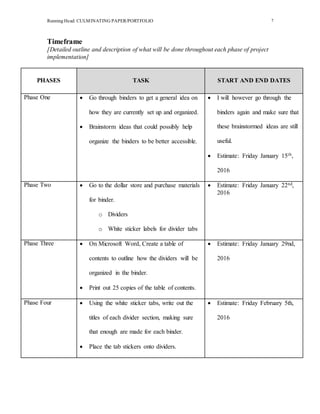 Culminating Project Proposal - Paper | DOCX