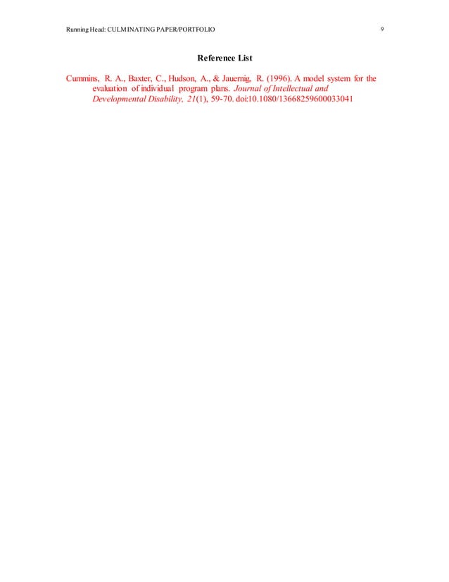 Culminating Project Proposal - Paper | DOCX