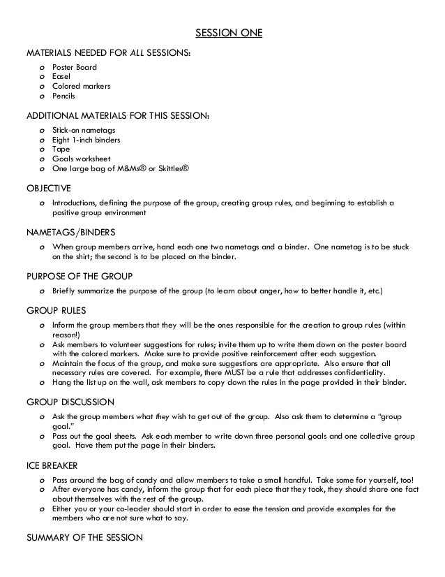 Group Therapy For Anger Management Curriculum Group Therapy For Anger Management Curriculum