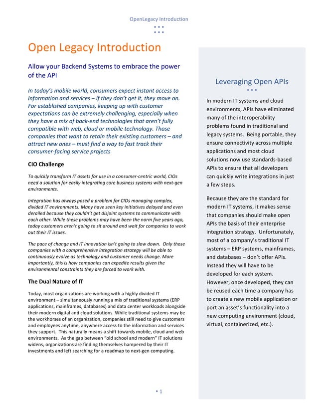 How OpenLegacy Tackles Enterprise Integration Challenges using API ...