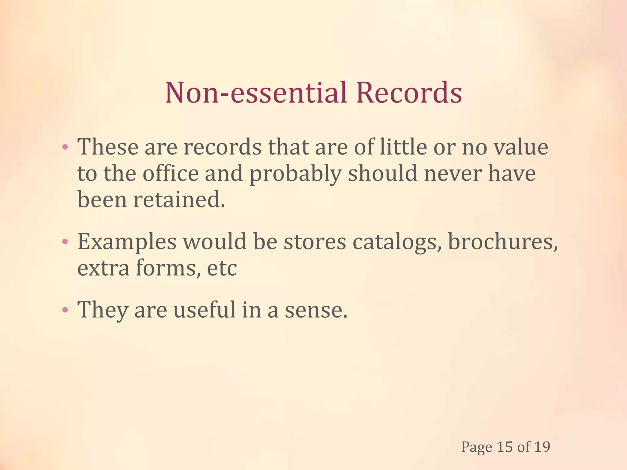 The Importance of Records Management | PPTX