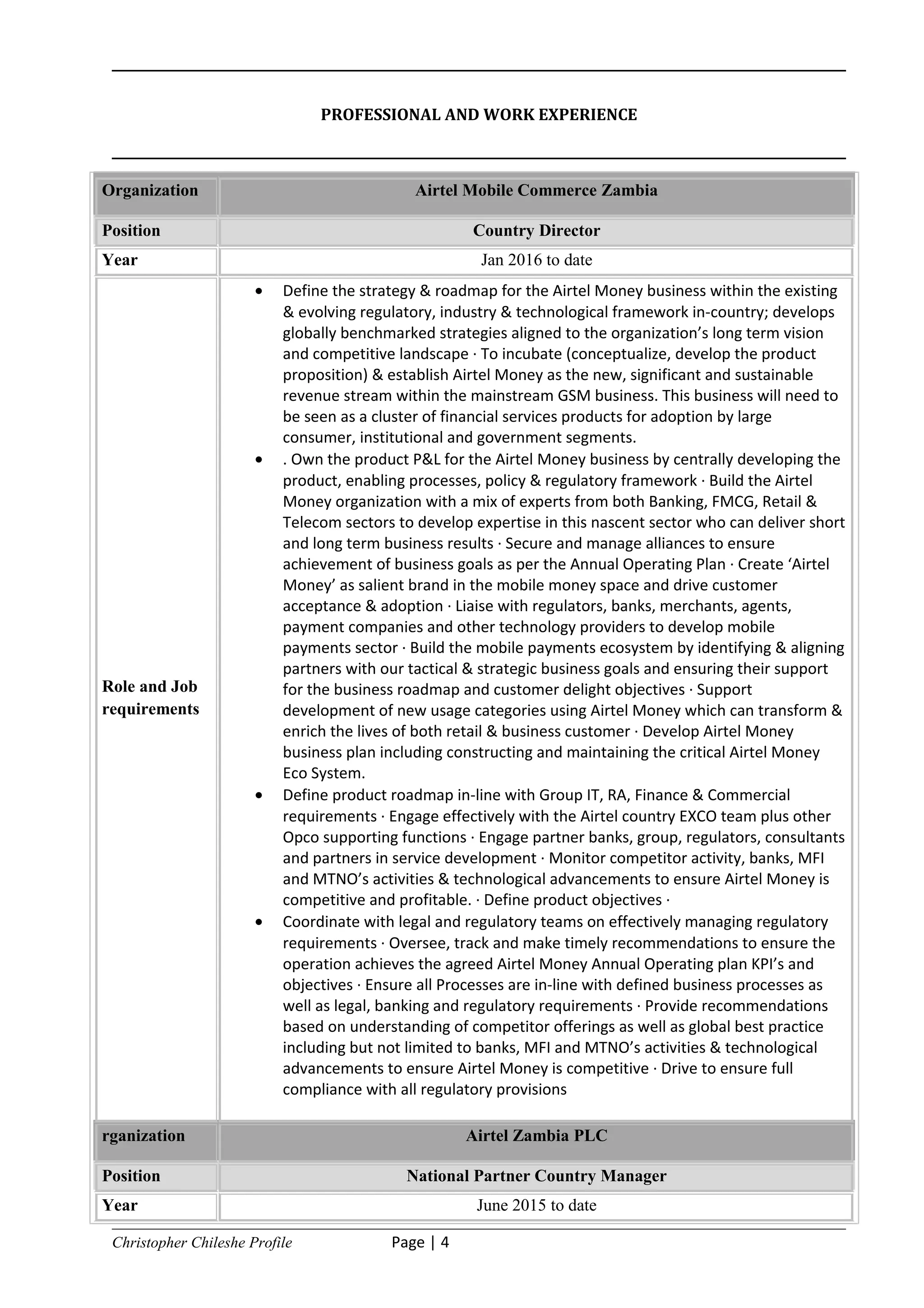 Christopher Chileshe 2016 | PDF